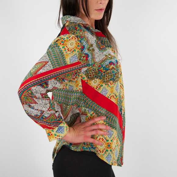 Tolani | Tops | Tolani Georgie Top In Patchwork | Poshmark